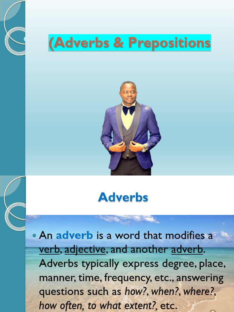 Adverbs and Prepositions | PDF | Language Arts & Discipline | Foreign ...
