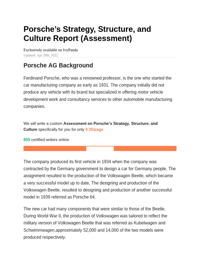 Porsche's Strategic Evolution | PDF | Volkswagen | Mergers And Acquisitions