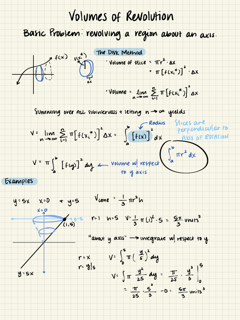 Volumes of Revolution | PDF | Geometric Measurement | Calculus