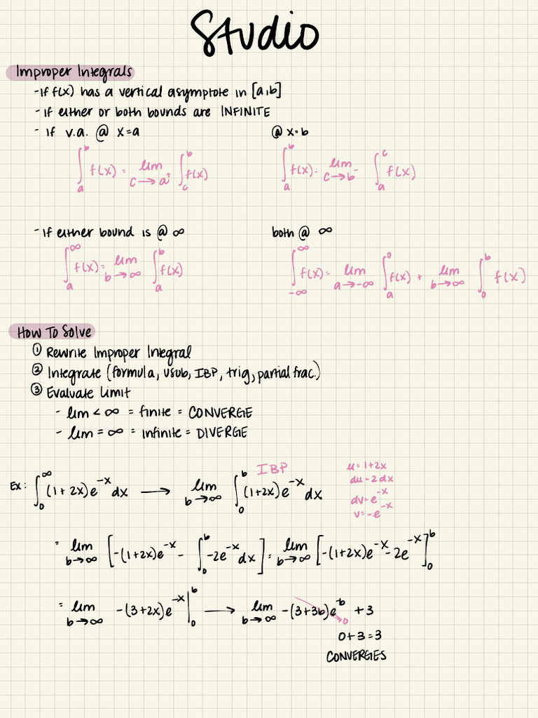How To Solve Improper Integrals | PDF | Mathematical Analysis | Calculus