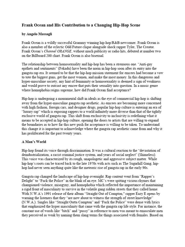 Ojs App Admin,+Frank+Ocean+and+His+Contribution+to+a+Changing+Hip Hop+Scene | PDF | Hip Hop ...