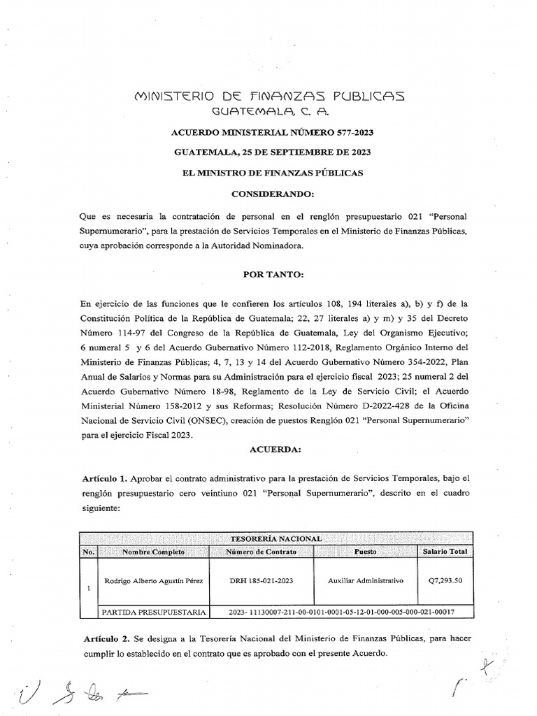 Acuerdo Ministerial 5771-2023 | PDF