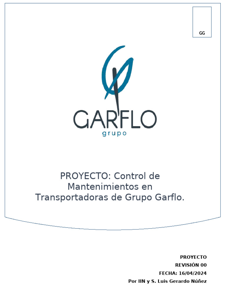 PYT Control de Mantenimientos en Transportadoras de Grupo Garflo. | PDF ...