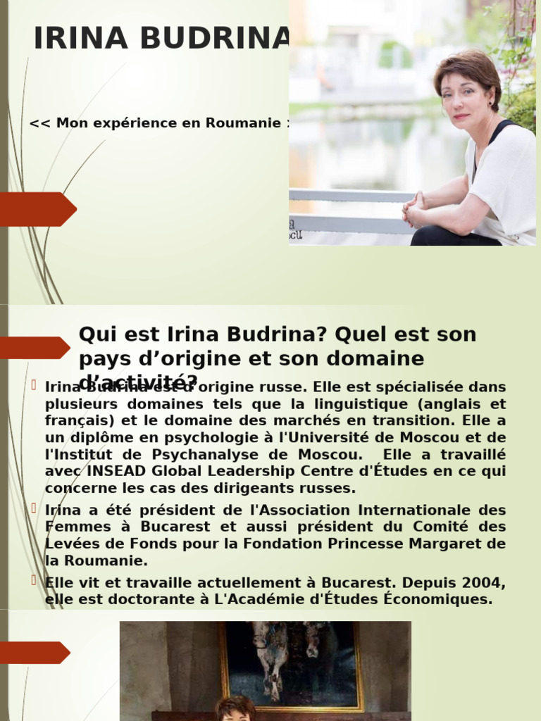 Irina Budrina | PDF | Roumanie | Russie