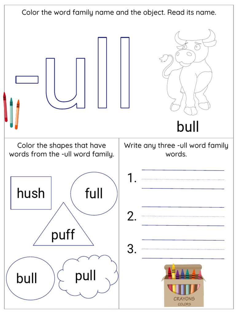 The Ull Word Family | PDF | Language Arts & Discipline