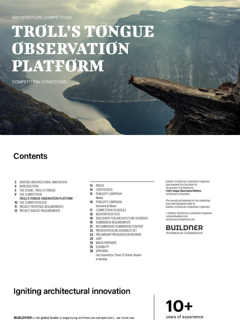 Troll's Tongue Observation Platform Contest | PDF