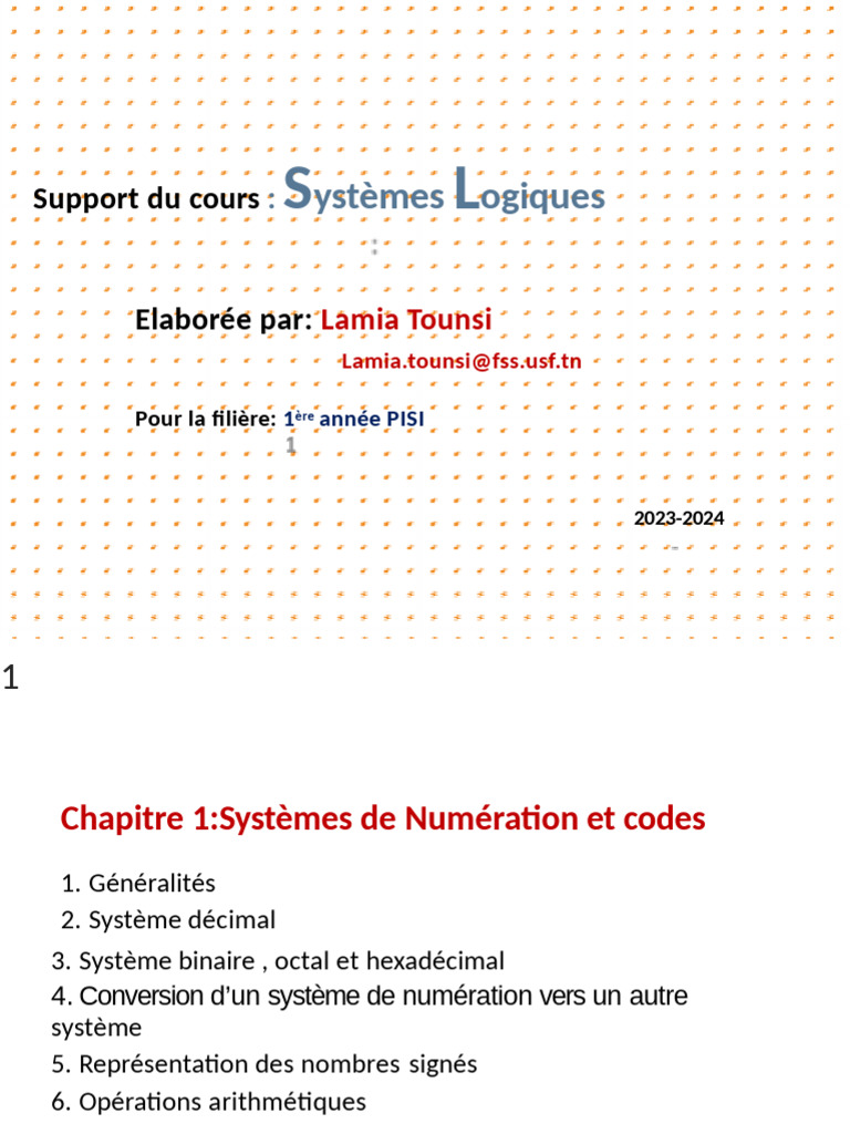Chap 1 Num &codes 2023 | PDF | Lexicologie | Notation