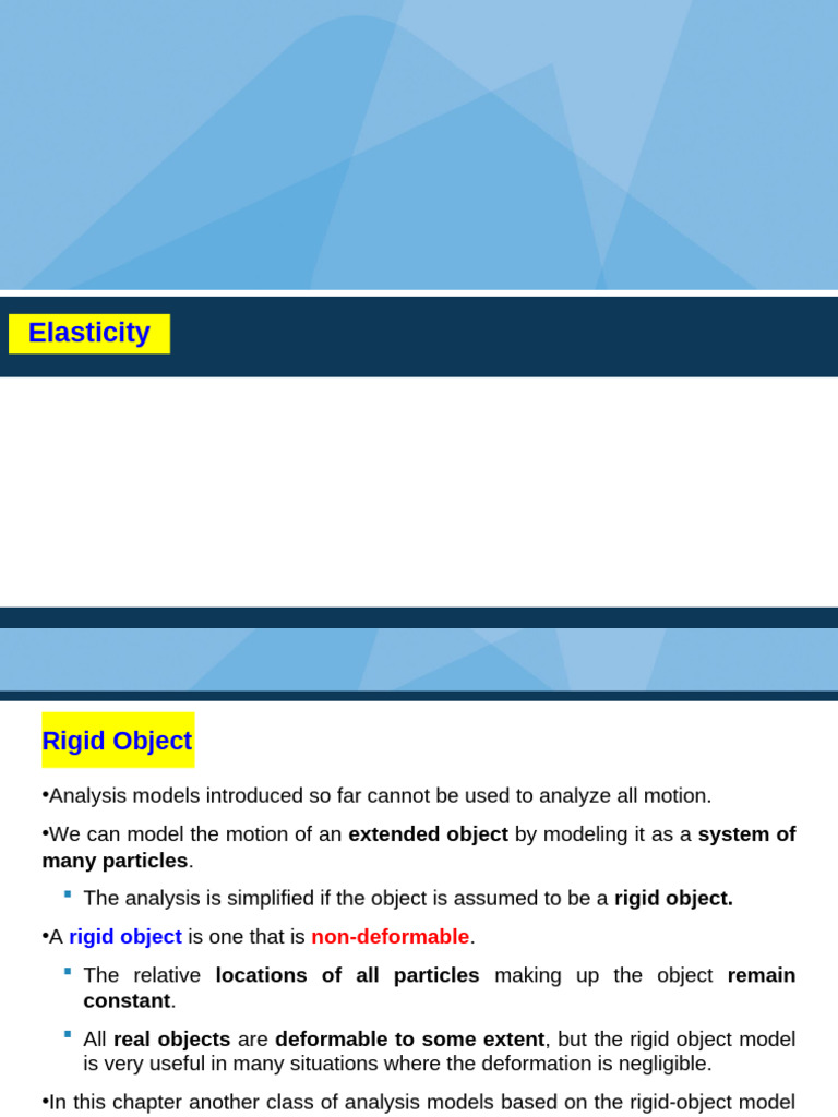 Elasticity 8 Pdf Elasticity Physics Youngs Modulus