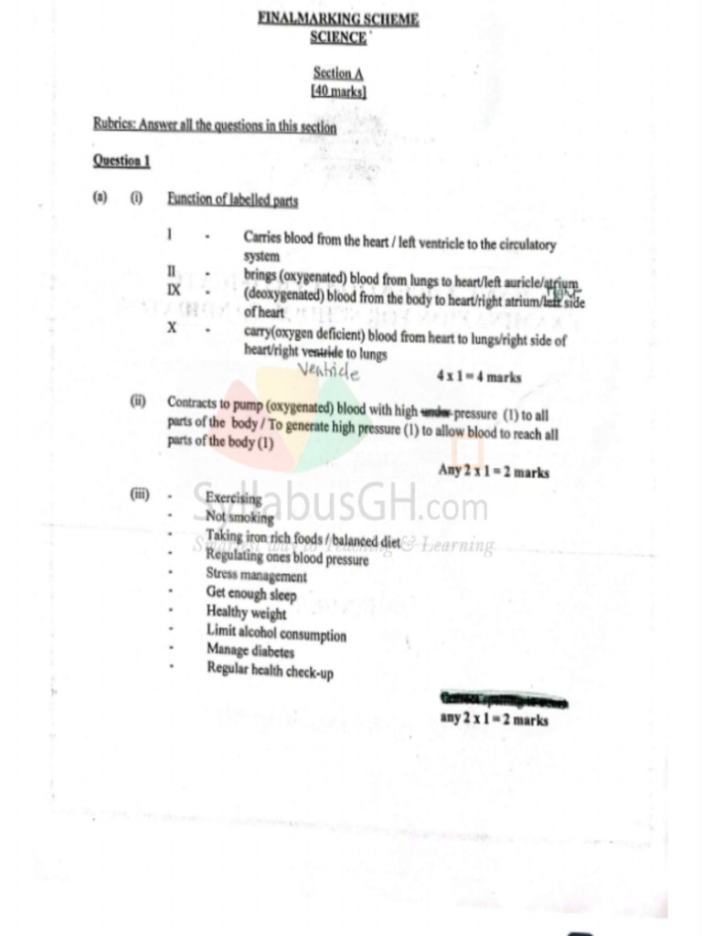 2024 Bece Science 2 Solution | PDF