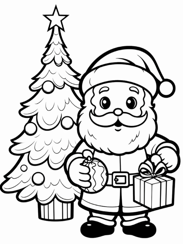 Free Printable Santa Coloring Pages | PDF