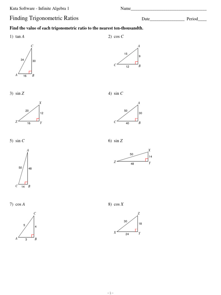 Finding Trigonometric Ratios | PDF | Trigonometric Functions | Euclid