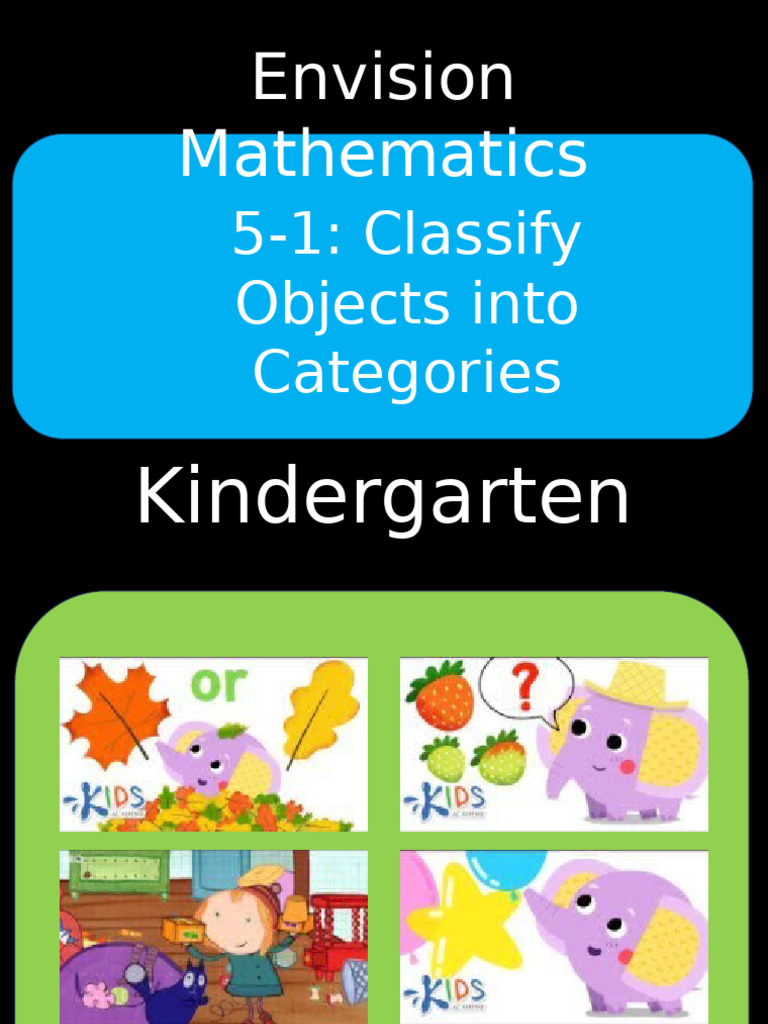 Kindergarten Math: Classifying Objects | PDF | Learning | Cognitive ...