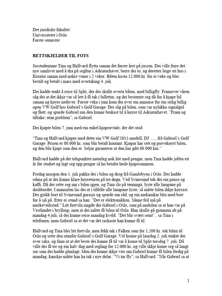 RettskilderTilFots Oppgave | PDF