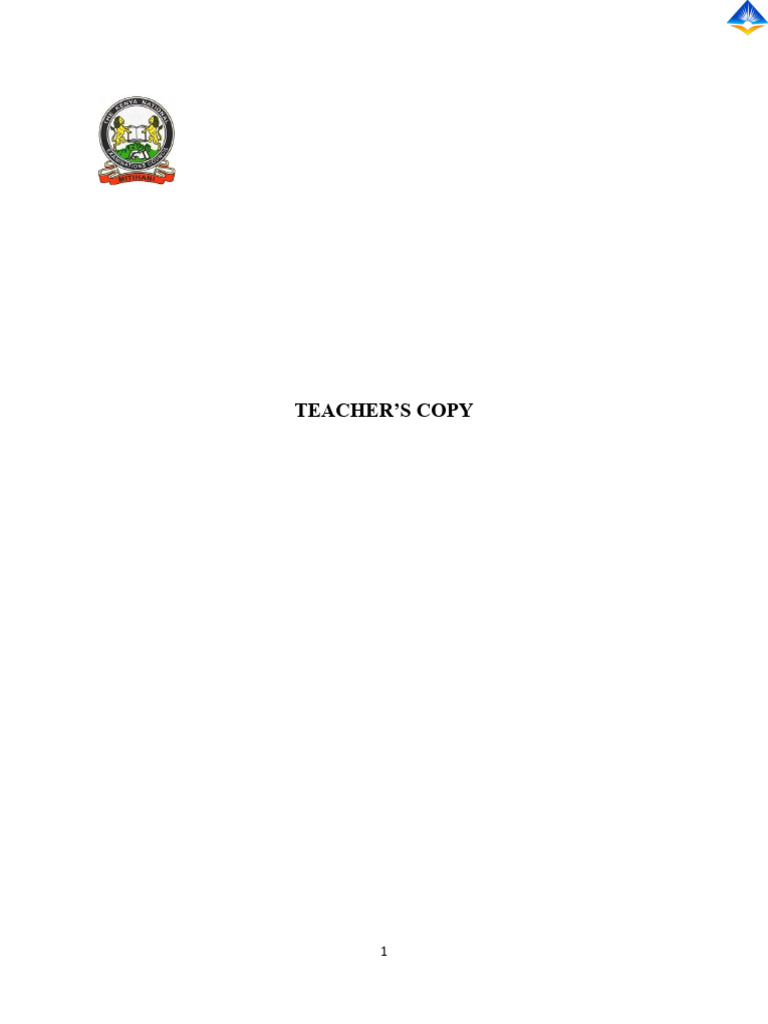 Set 1 Grade 8 Section A Teacher's | PDF | Teachers | Rubric (Academic)