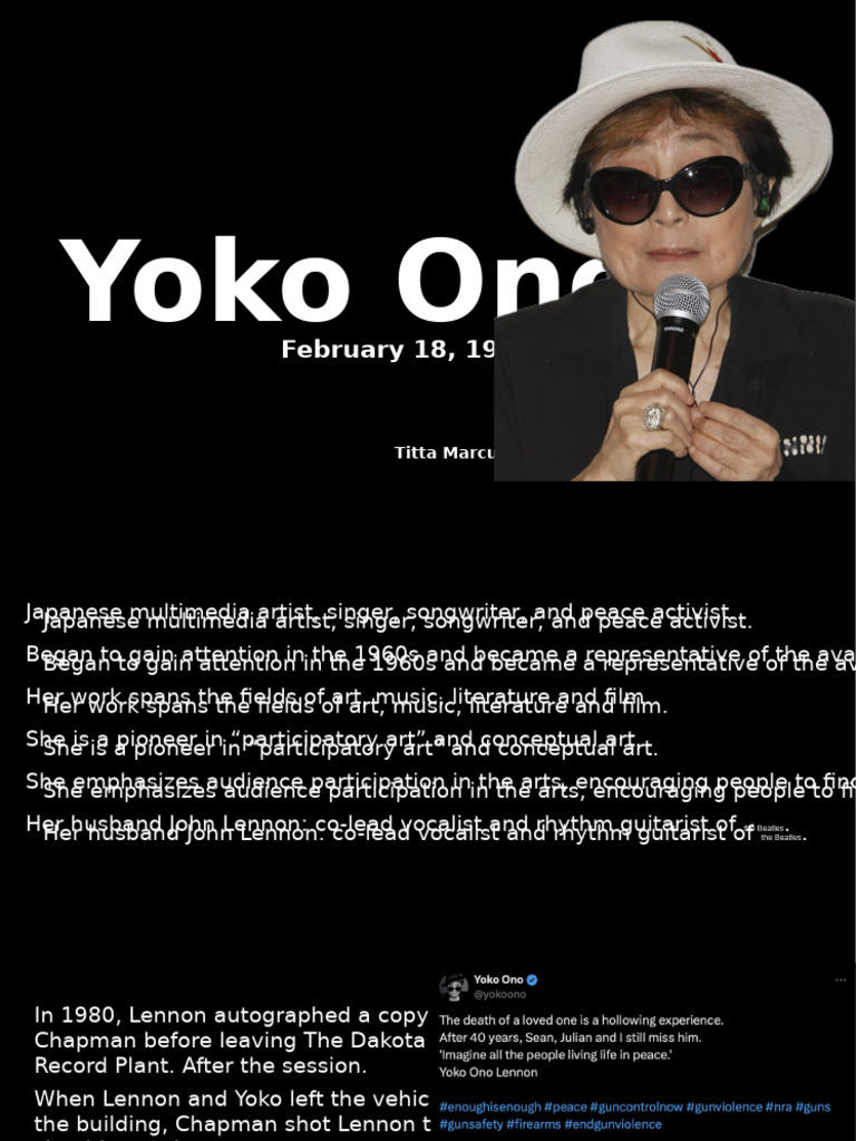 4D--Yoko Ono | PDF | John Lennon | Yoko Ono