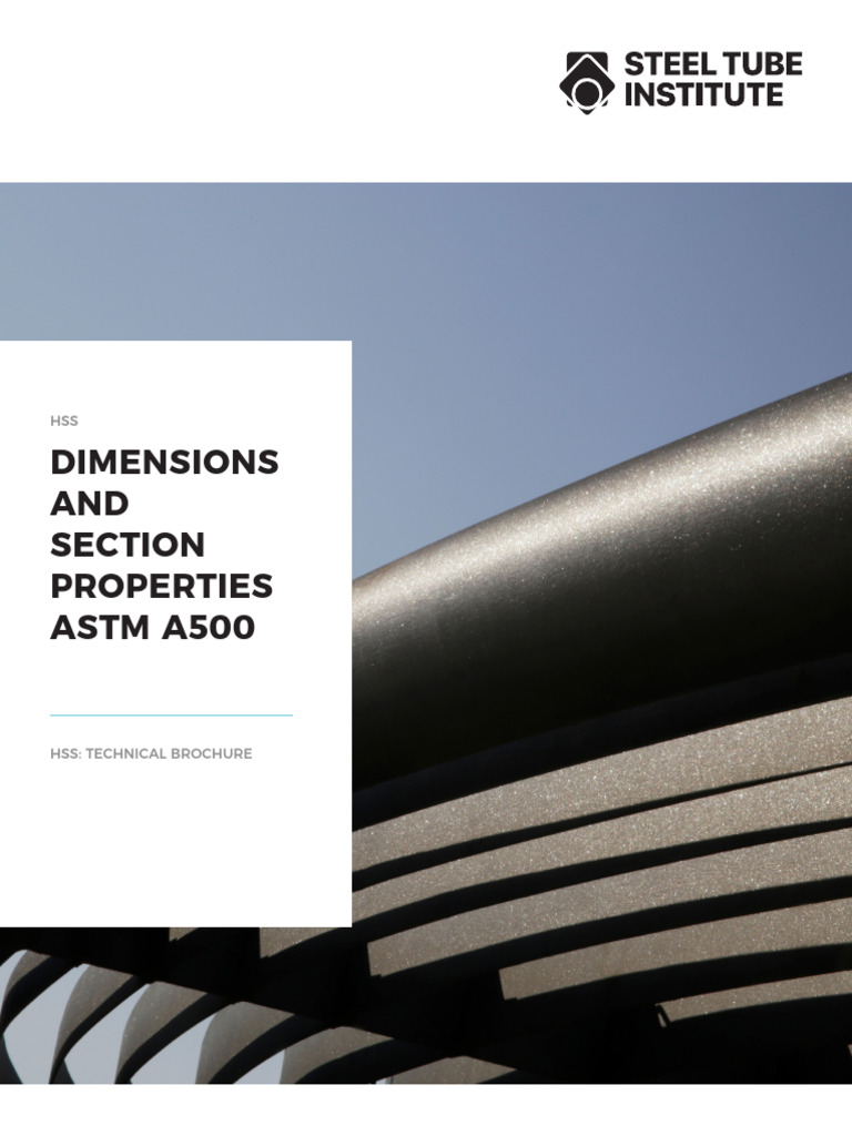 (Steel) HSS Dimensions Section Properties A500 Brochure | PDF