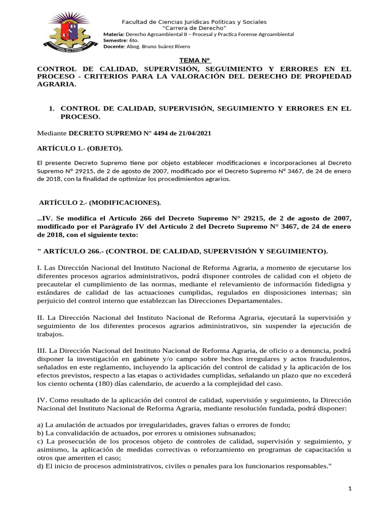 Tema #... - Criterios para Valorar FS y Fes - Control de Calidad | PDF ...