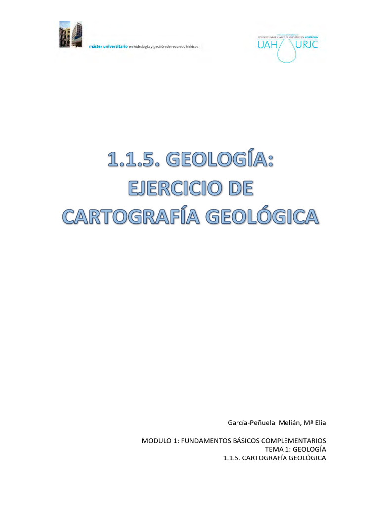 Cartografia Geologica Tarea Atrasada | PDF | Topografía | Mapa
