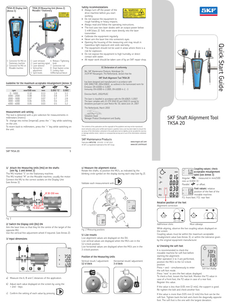 SKFTKSA20 Quick Start Guide | PDF | Equipment