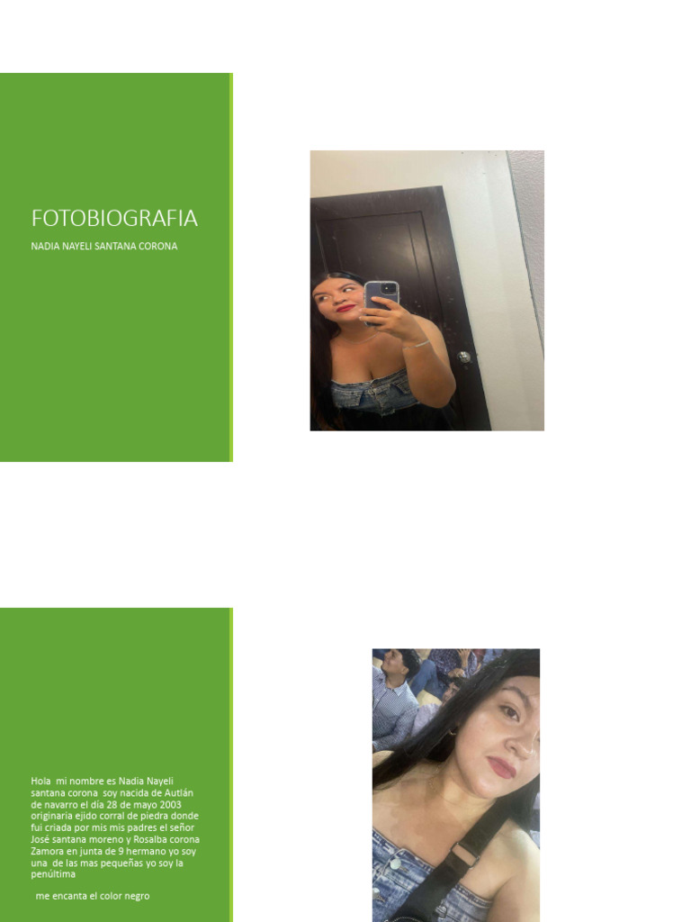 Fotobiografía de Nadia Nayeli Santana | PDF