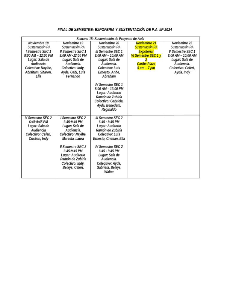 Final de Semestre - PA Sustentaciones - IIP 2024 | PDF | Ciencias sociales