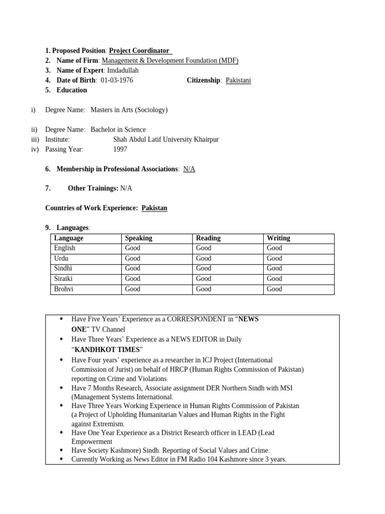 Imdadullah | PDF | Career & Growth