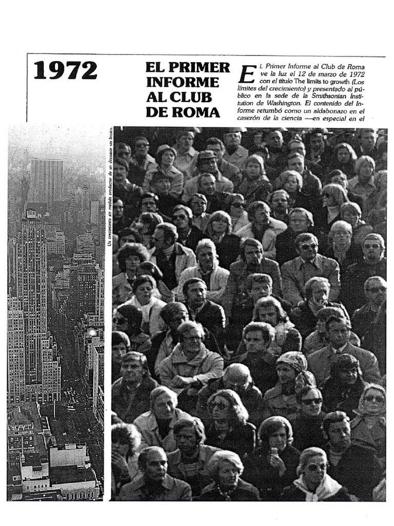 El Primer Informe Del Club de Roma | PDF