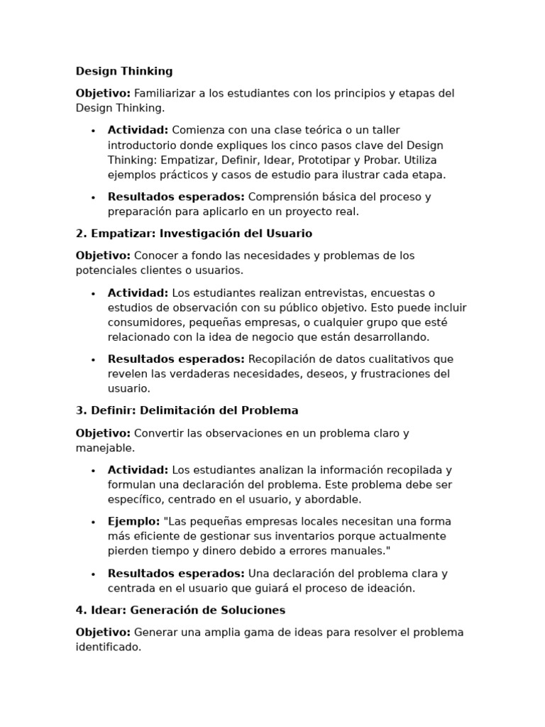 Design Thinking | PDF | El pensamiento de diseño | Modelo de negocio