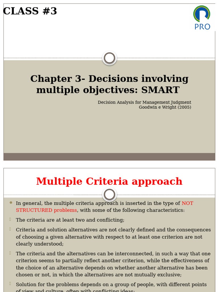 Chapter#3 - SMART | PDF | Decision Making | Applied Mathematics