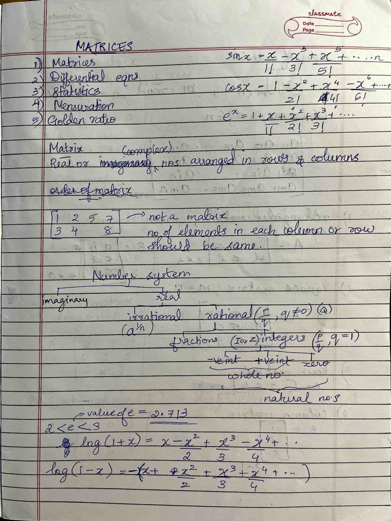 Maths Notes | PDF