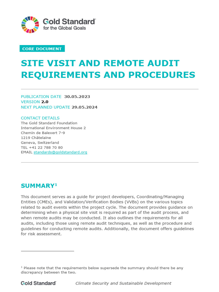 Remote Audit Guidelines for Projects | PDF | Audit | Verification And ...