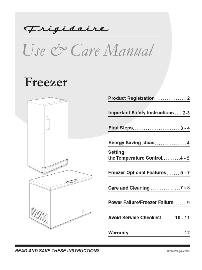 Freezer User Manual | PDF | Refrigerator | Fuse (Electrical)