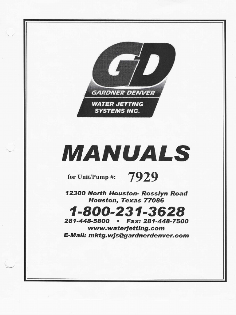 Manual Operacion Gardner Denver | PDF