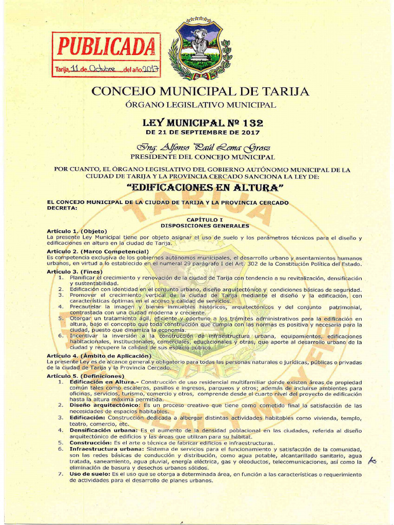 Ley 132 - 2017 - Edificaciones en Altura | PDF