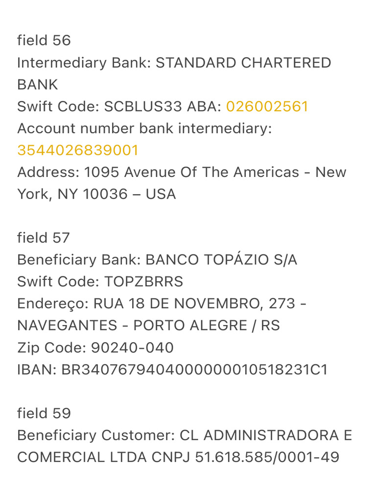International Bank Transfer Details | PDF | Law