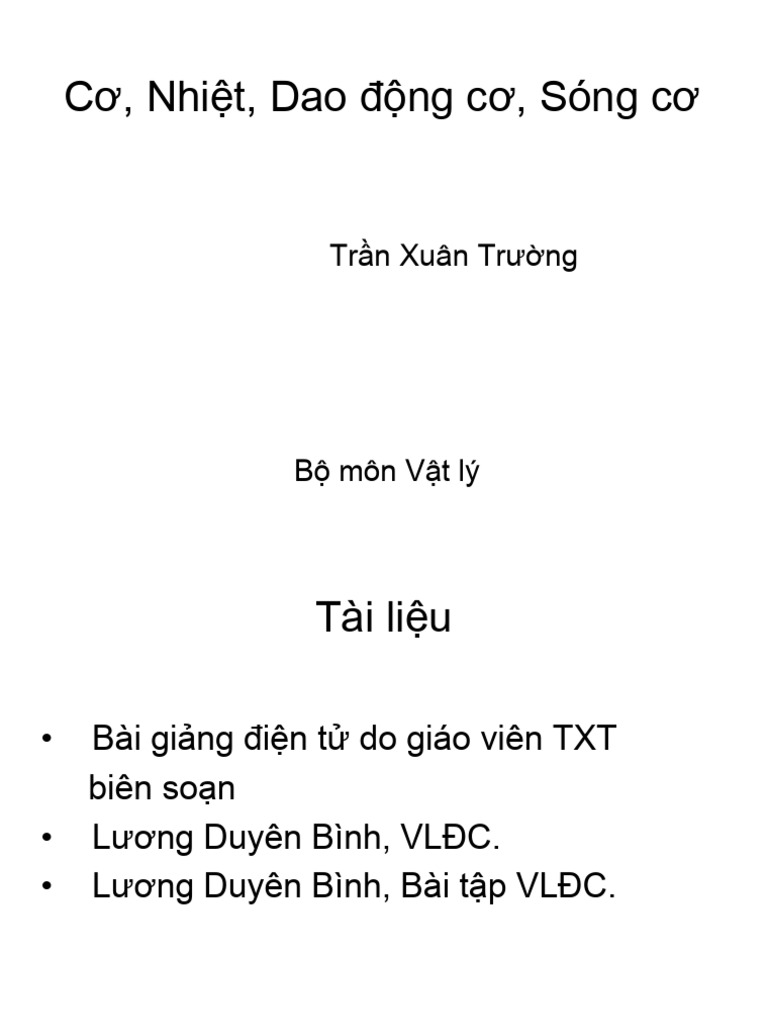 VLDC - 1 - 60 Tiet - Mechanics | PDF