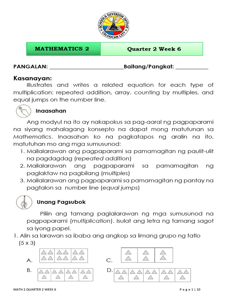 Math 2 QTR 2 Week 6 | PDF