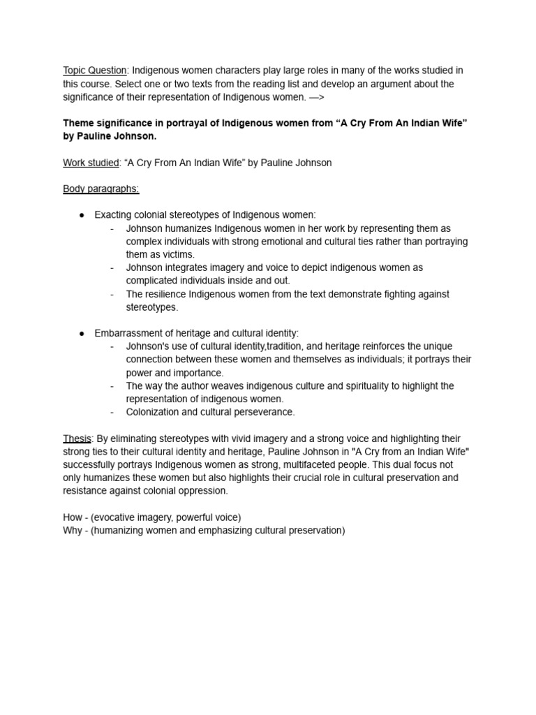 Essay Outline & Thesis Assignment | PDF