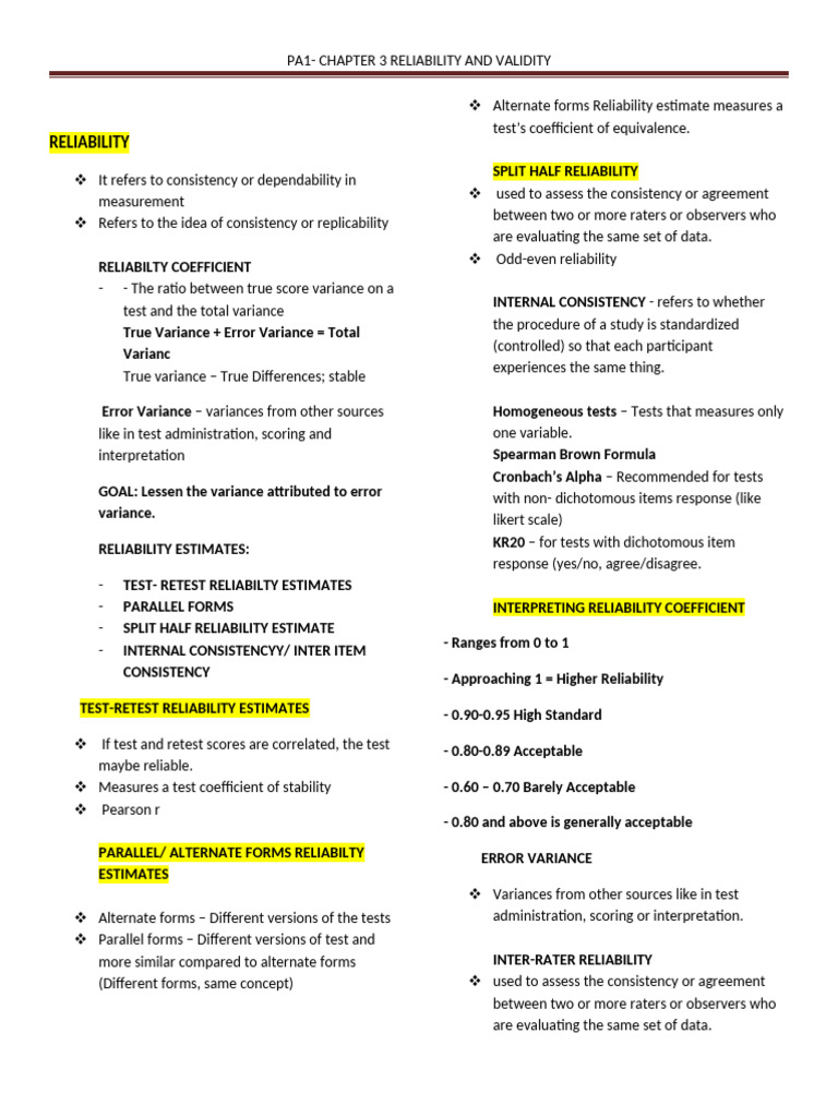 Psychology assessment | PDF | Validity (Statistics) | Psychometrics