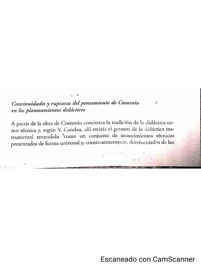 Continuidades y Rupturas Del Pensamiento de Comenio | PDF