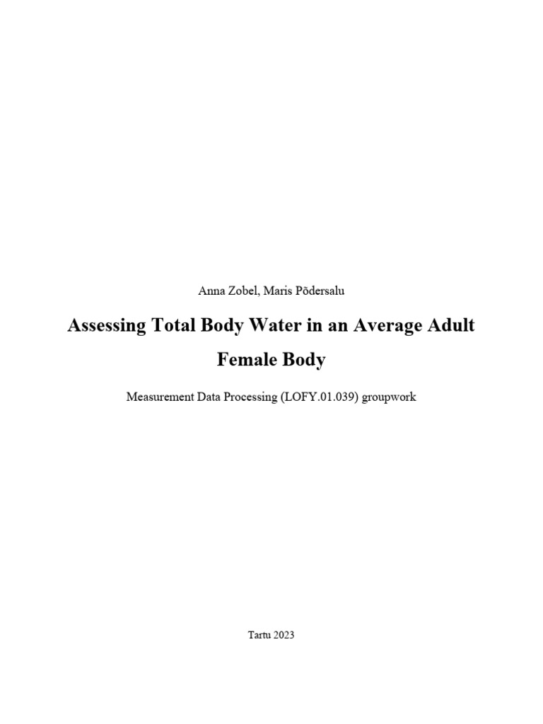 Group 4 Report TBW | PDF | Uncertainty | Metrology