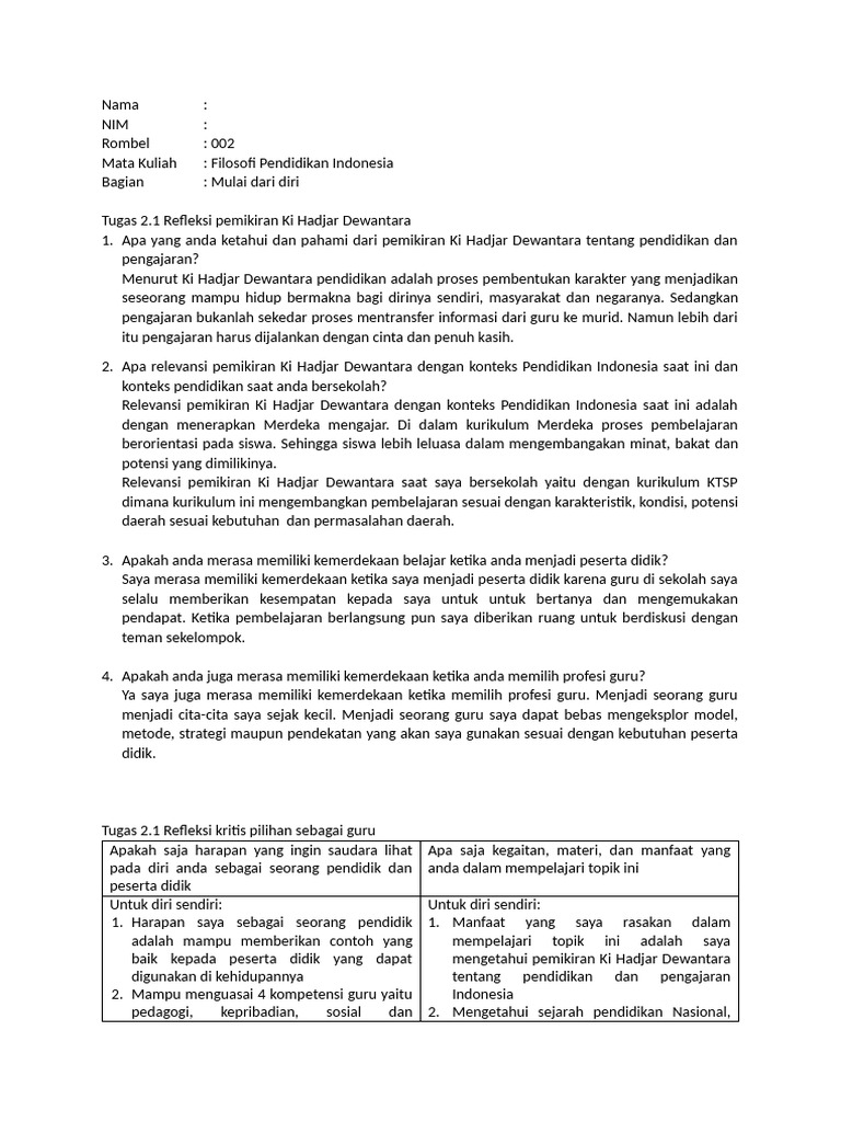 T2.1 Mulai Dari Diri | PDF
