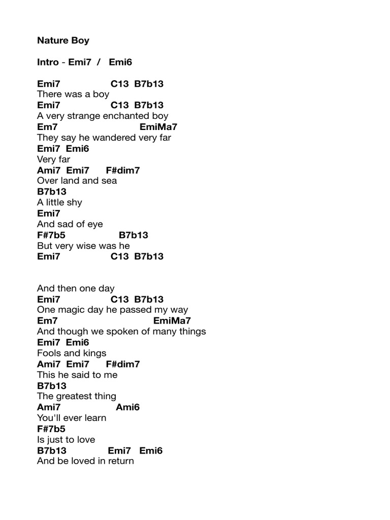 Nature Boy | PDF