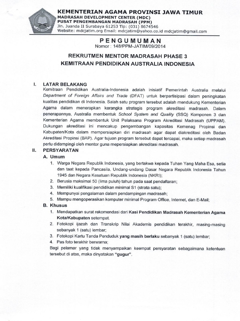 148-surat-pengumuman-rekrutmen-mentor-p3 | PDF