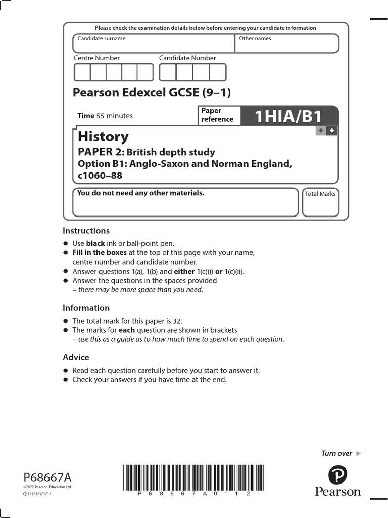 GCSE History: Anglo-Saxon & Norman Exam | PDF | Medieval England ...