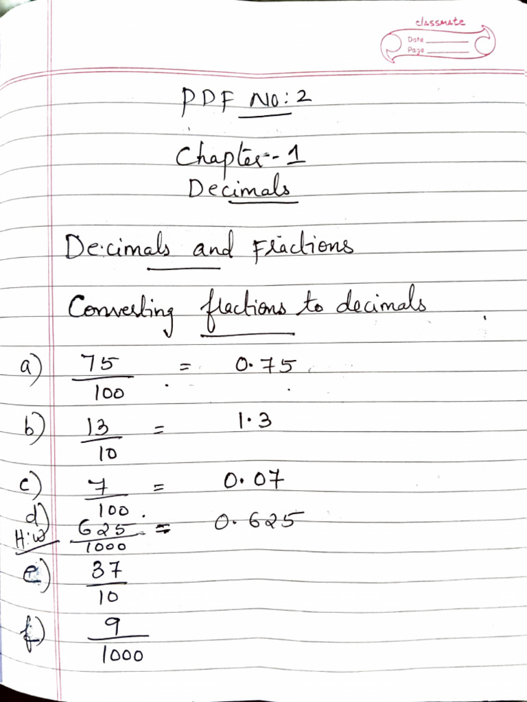 Decimals PDF No 2 | PDF