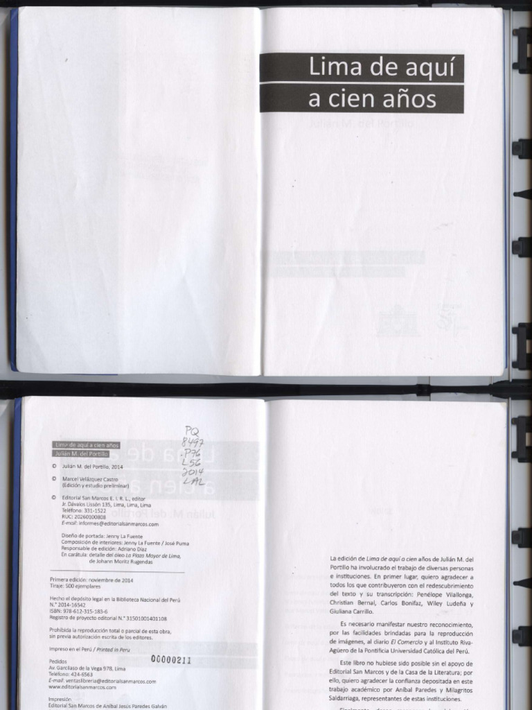 Lima de Aquí A Cien Años - Texto Completo - Organized - Primera Parte | PDF