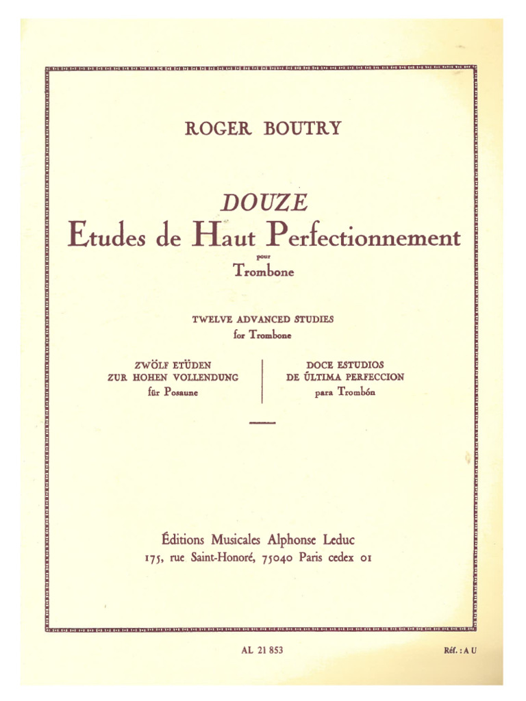 Boutry 12 Advanced Studies | PDF