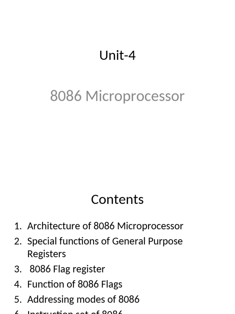 8086 Microprocessor Architecture Overview | PDF | Central Processing Unit | Microprocessor