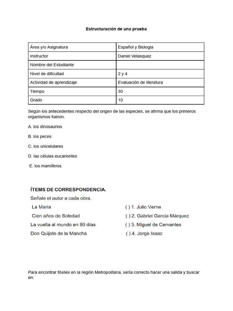 Estructura de Prueba | PDF | Ciencia y matemáticas